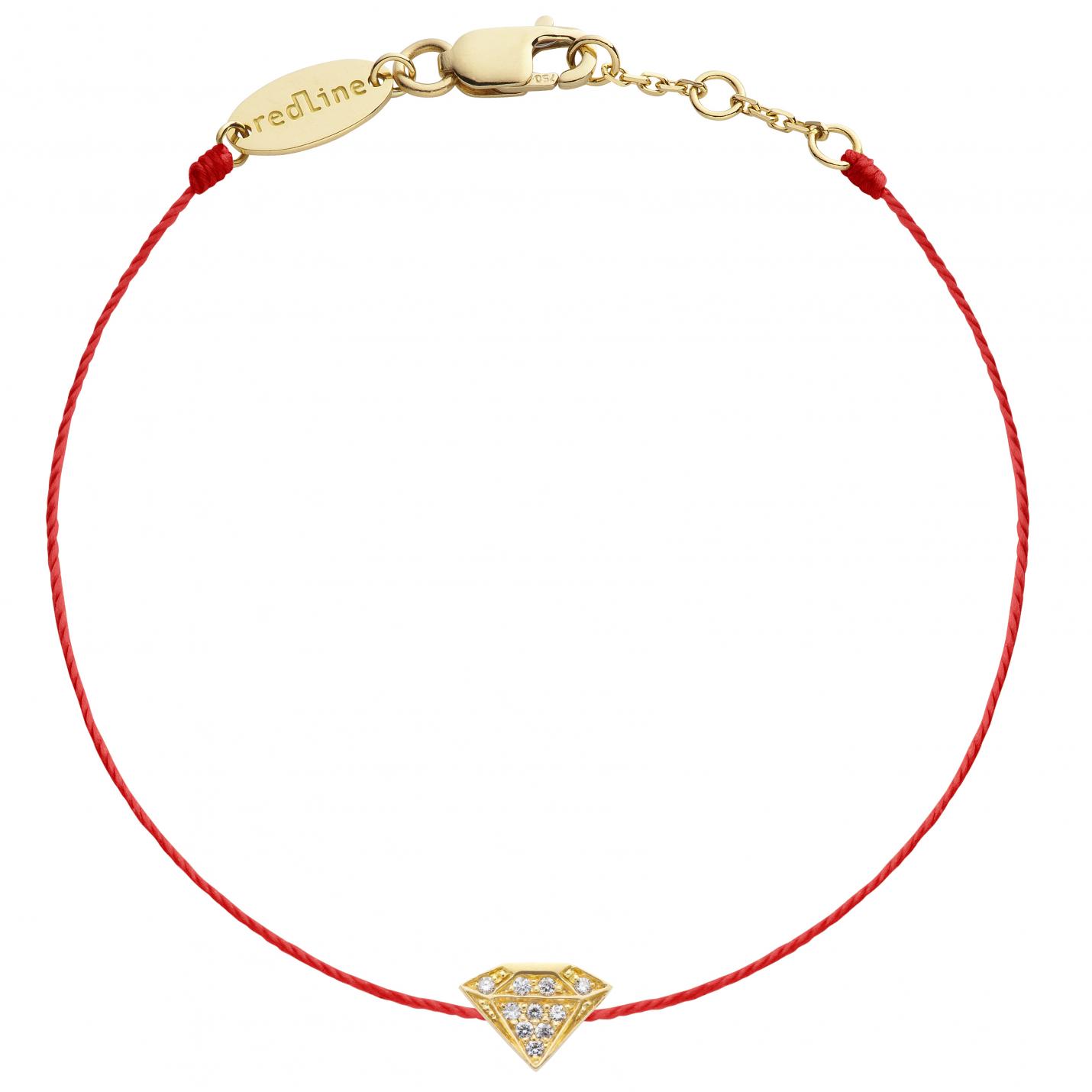 Redline Bijoux Diamond Bracelet Fil Or Jaune Diamant - Redline