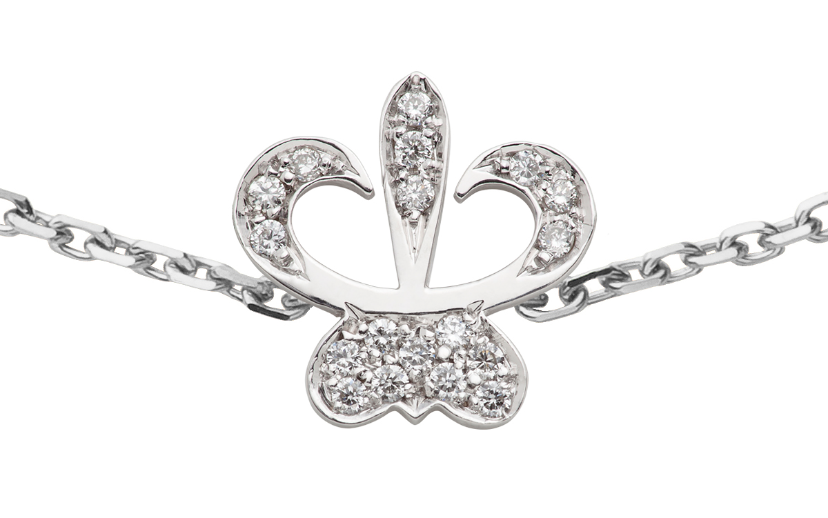 Redline Bijoux Lilium Chaine Bracelet Or Blanc Diamant - Redline