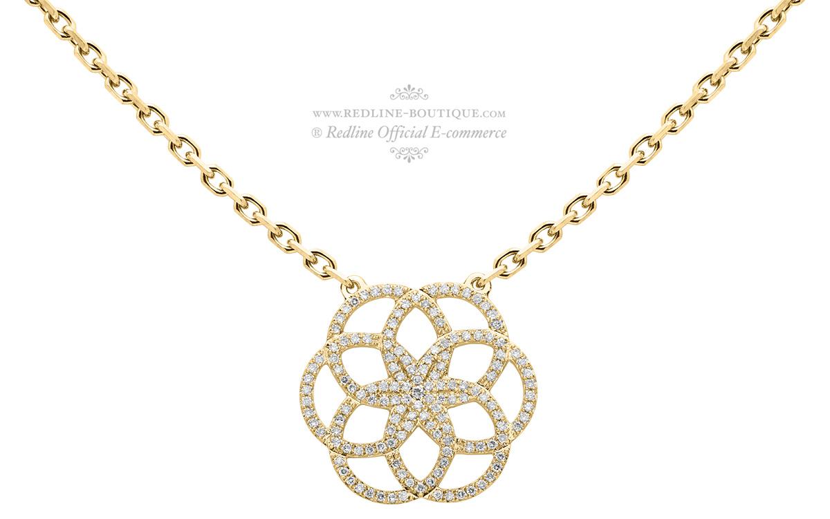 Redline Bijoux Lise Chaine Collier Or Jaune Diamant - Redline
