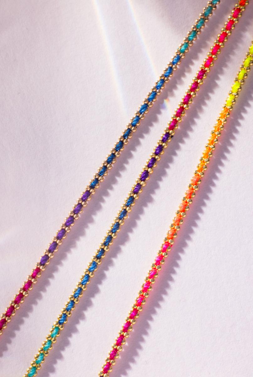 Bracelet Arc en ciel or jaune Redline pour femme - Aurore Rainbow - Redline