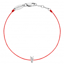 Bracelet fil Lucky Horse RedLine en or blanc avec diamant - Redline